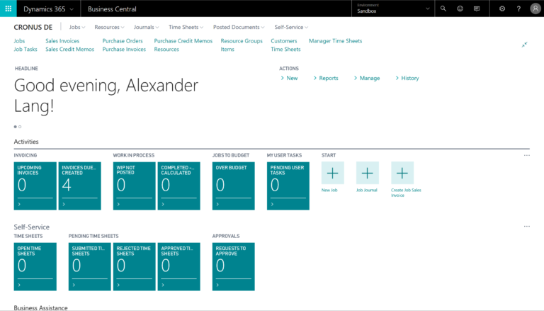 Microsoft Dynamics 365 Business Central – ALEX LANG